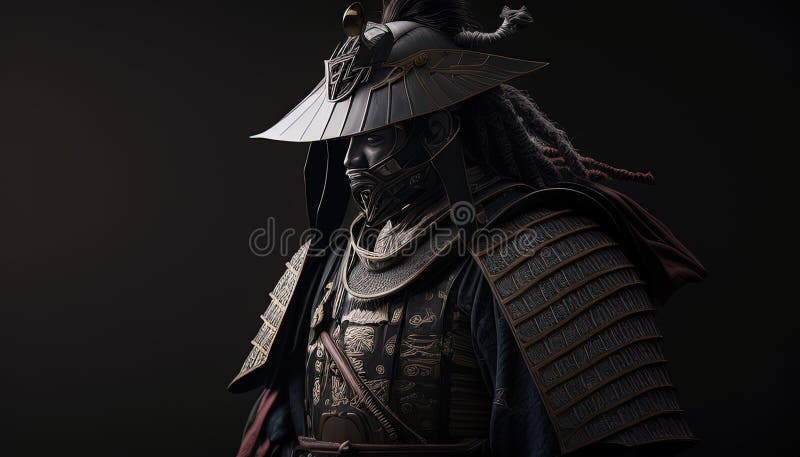 Samurai Digital Art Illustration, Generative AI Stock Illustration ...