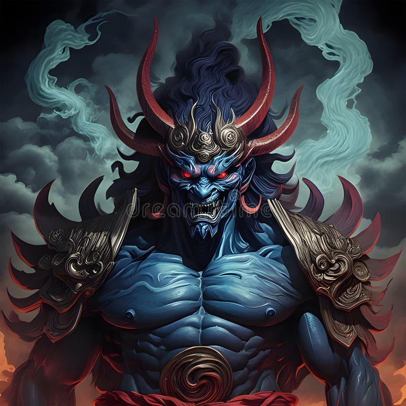 The Samurai Fire Devil,Japanese Myth Stock Image - Image of halloween ...