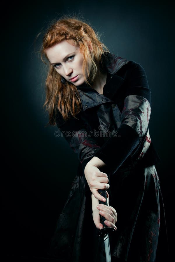 Girl with Katana stock image. Image of samurai, beautiful - 28934727