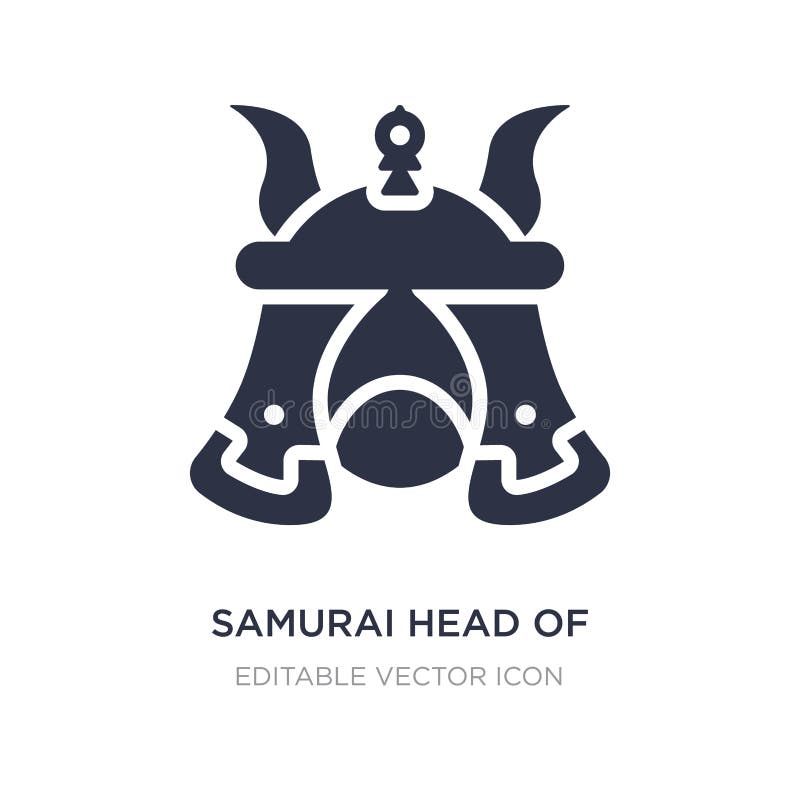 Samurai Helmet Icon in Different Style Vector Illustration. Two Colored ...