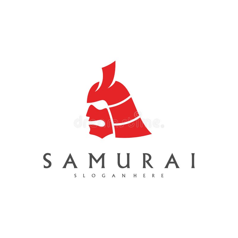 Samurai Head Logo Design Vector. Samurai Warrior Logo Template Stock ...