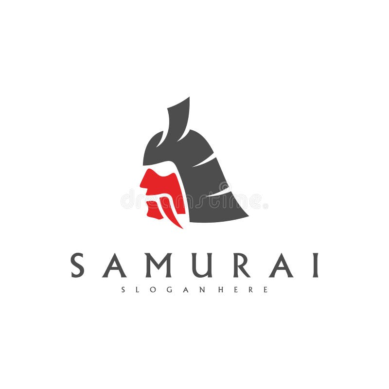 Samurai Head Logo Design Vector. Samurai Warrior Logo Template Stock ...