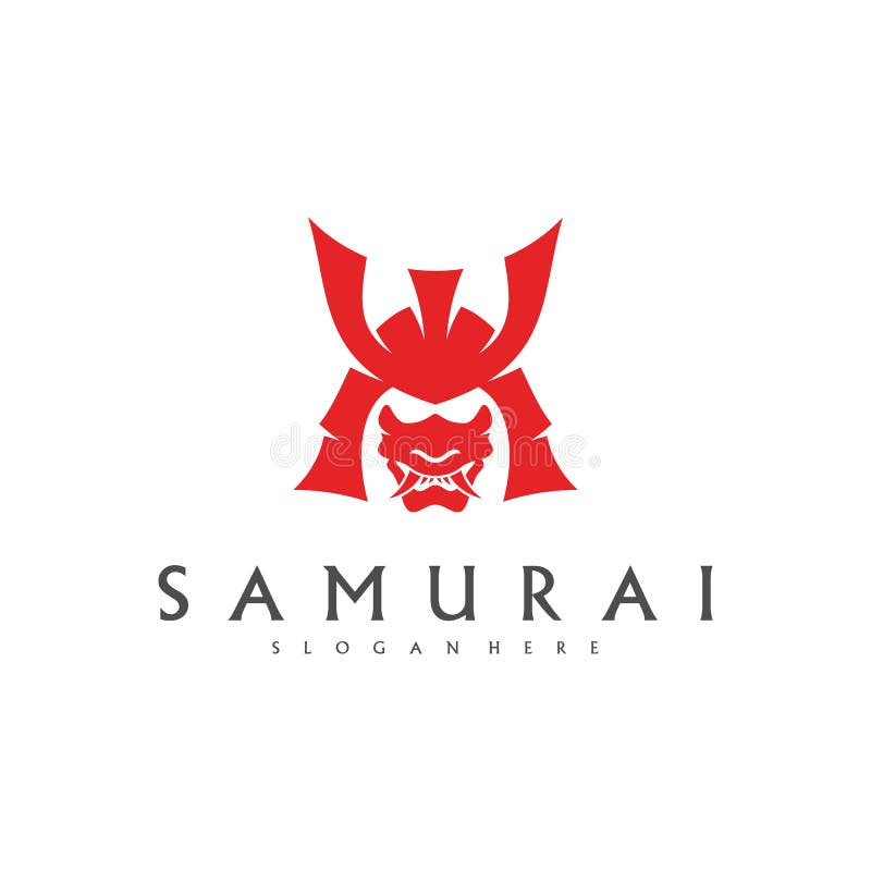 Samurai Head Logo Design Vector. Samurai Warrior Logo Template Stock ...