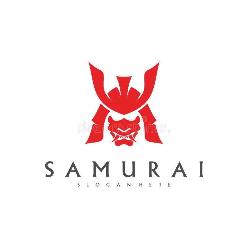 Samurai Head Logo Design Vector. Samurai Warrior Logo Template Stock ...