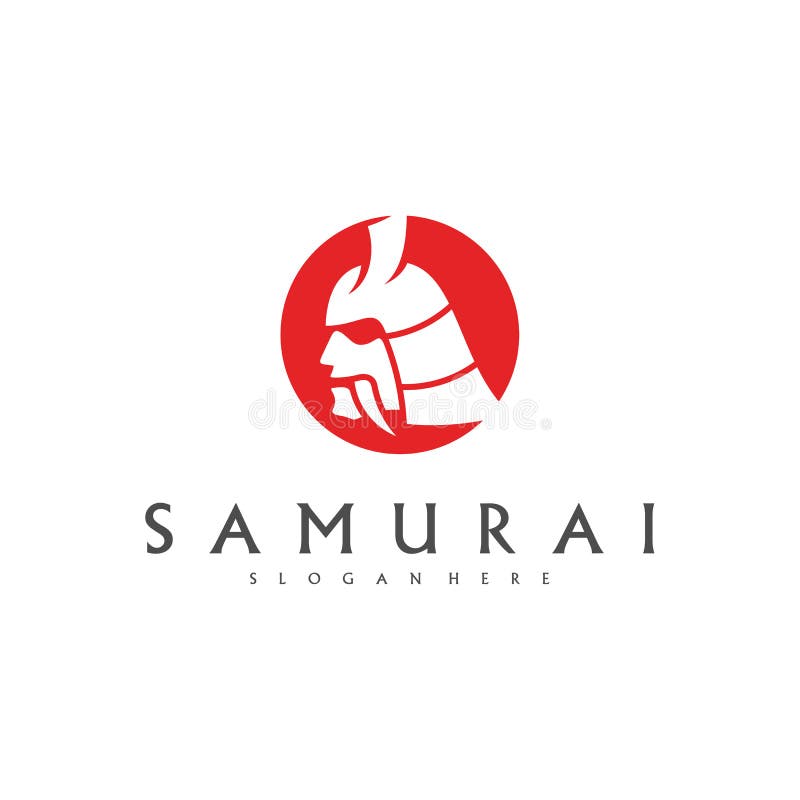 Samurai Head Logo Design Vector. Samurai Warrior Logo Template Stock ...