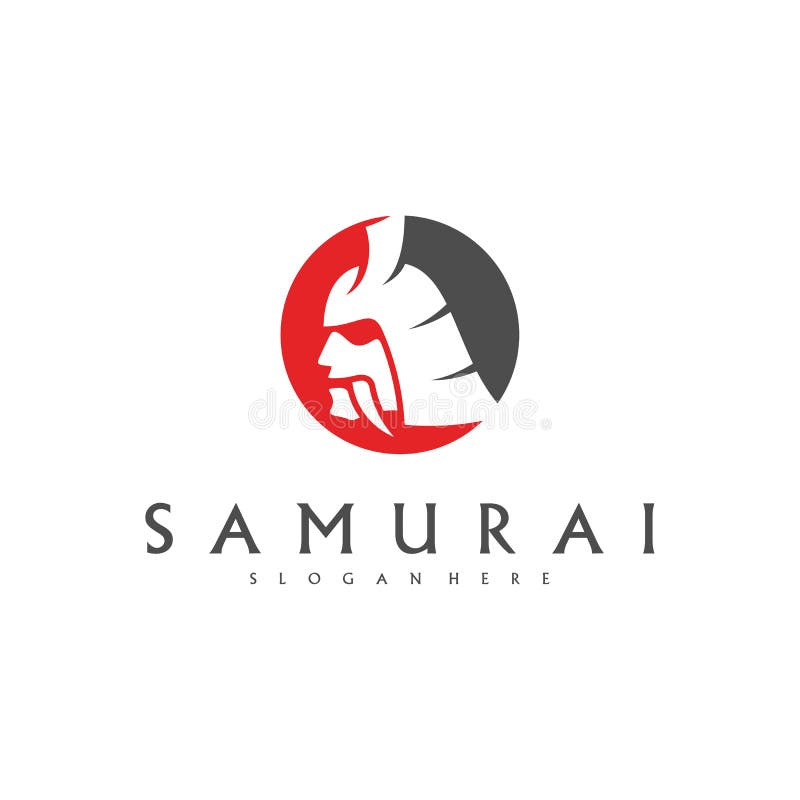 Samurai Head Logo Design Vector. Samurai Warrior Logo Template Stock ...