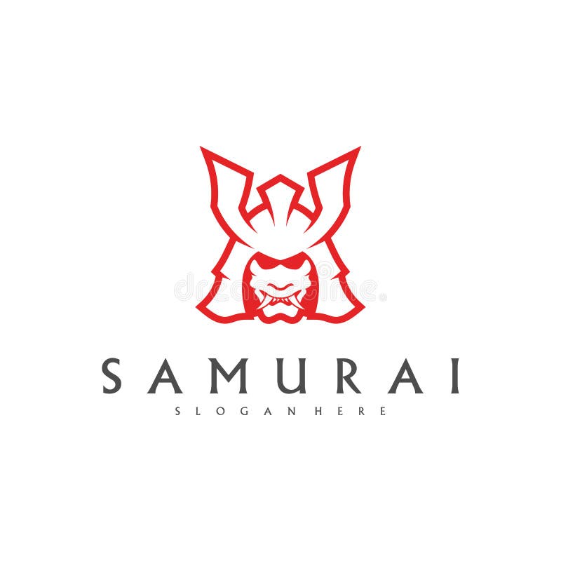 Samurai Head Logo Design Vector. Samurai Warrior Logo Template Stock ...