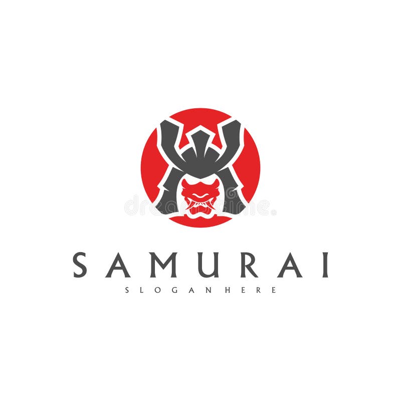 Samurai Head Logo Design Vector. Samurai Warrior Logo Template Stock ...