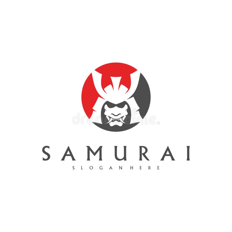 Samurai Head Logo Design Vector. Samurai Warrior Logo Template Stock ...
