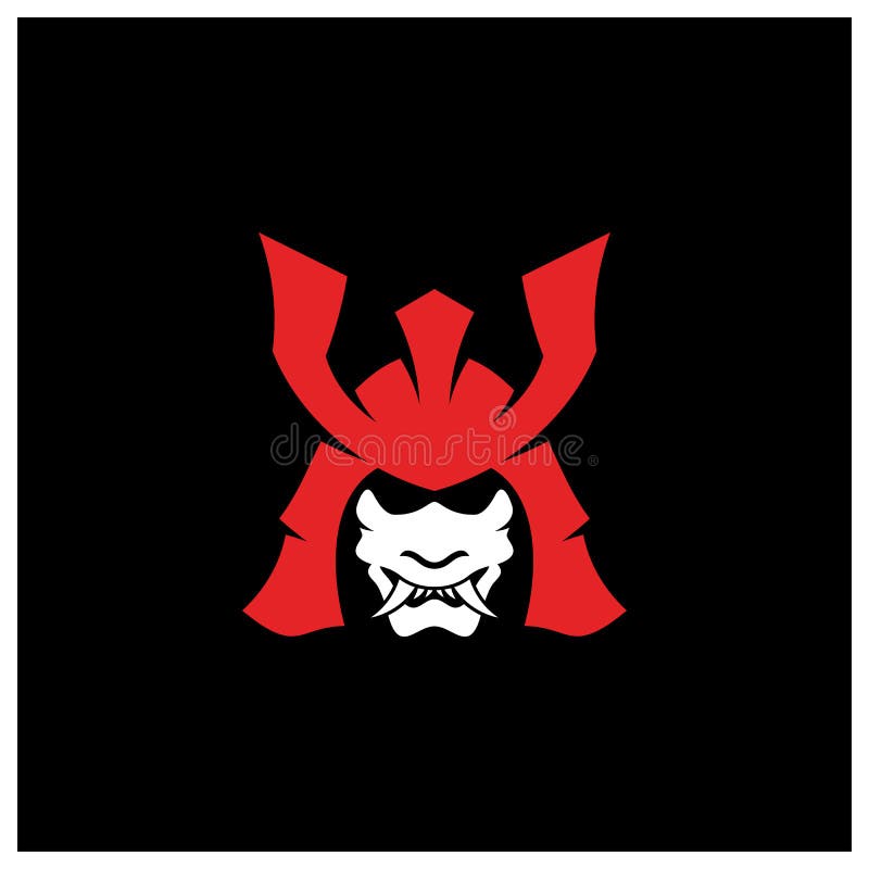 Samurai Head Logo Design Vector. Samurai Warrior Logo Template Stock ...