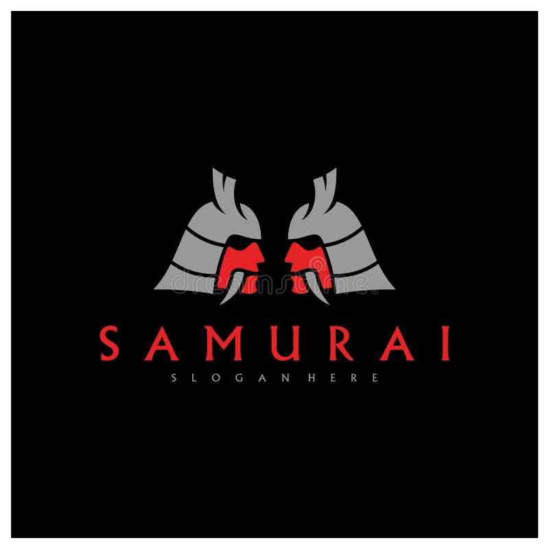 Samurai Head Logo Design Vector. Samurai Warrior Logo Template Stock ...
