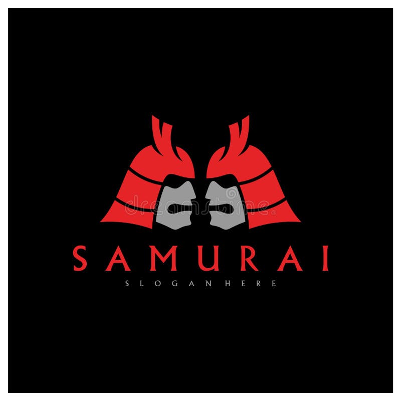 Samurai Head Logo Design Vector. Samurai Warrior Logo Template Stock ...