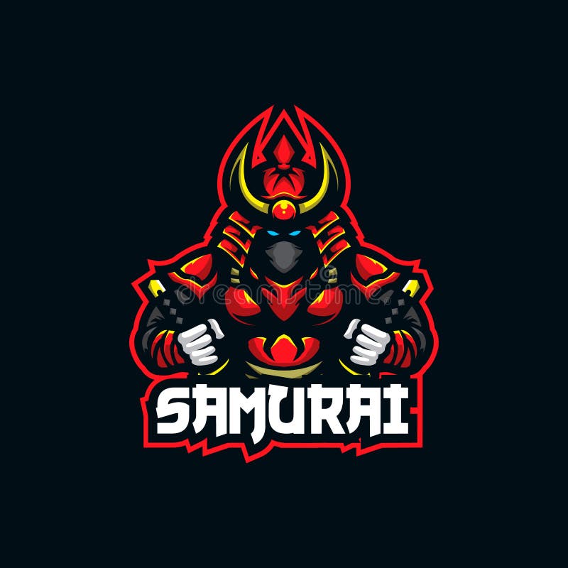 Samurai Logo Mascot Design Vector with Modern Illustration Concept ...