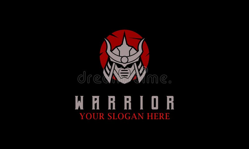 Samurai Logo. Mask Ronin Samurai Helmet Logo. Vector Illustration of a ...