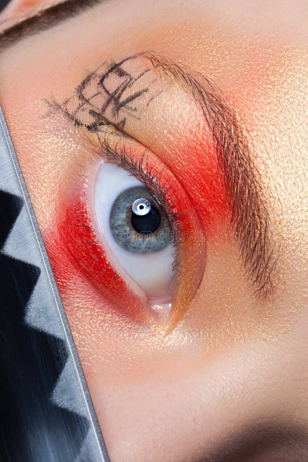 Samurai makeup. stock photo. Image of bright, closeup - 59349138