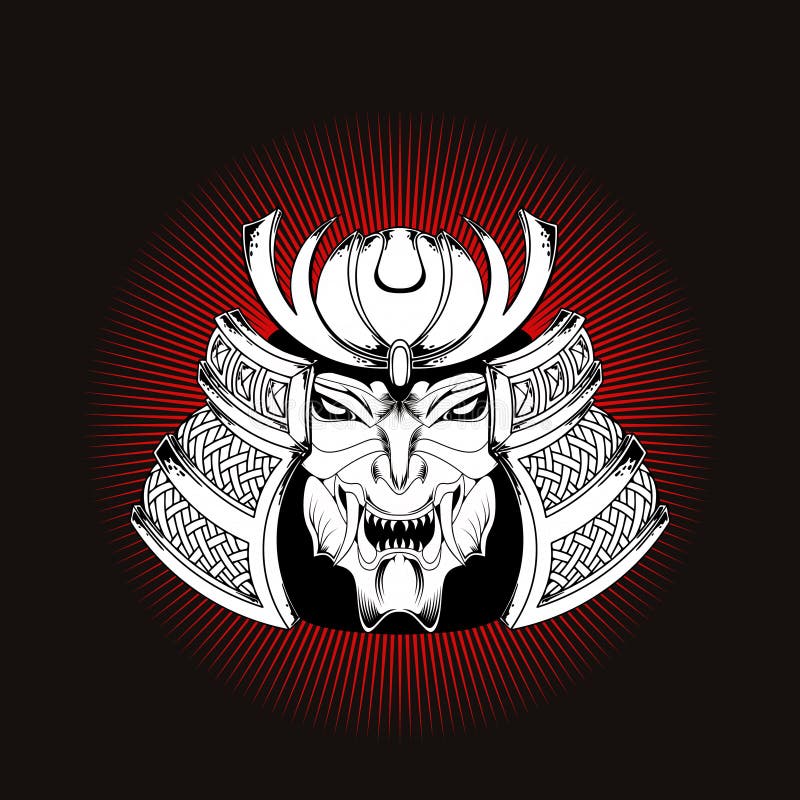 Samurai Ronin Mask Drawing Stock Illustrations – 241 Samurai Ronin Mask ...