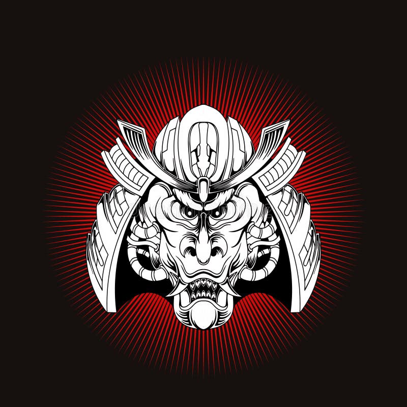 Samurai Ronin Mask Drawing Stock Illustrations – 192 Samurai Ronin Mask ...