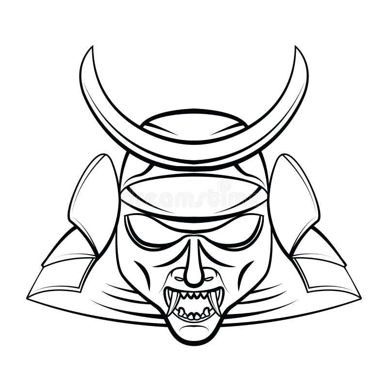 Samurai Head Drawing