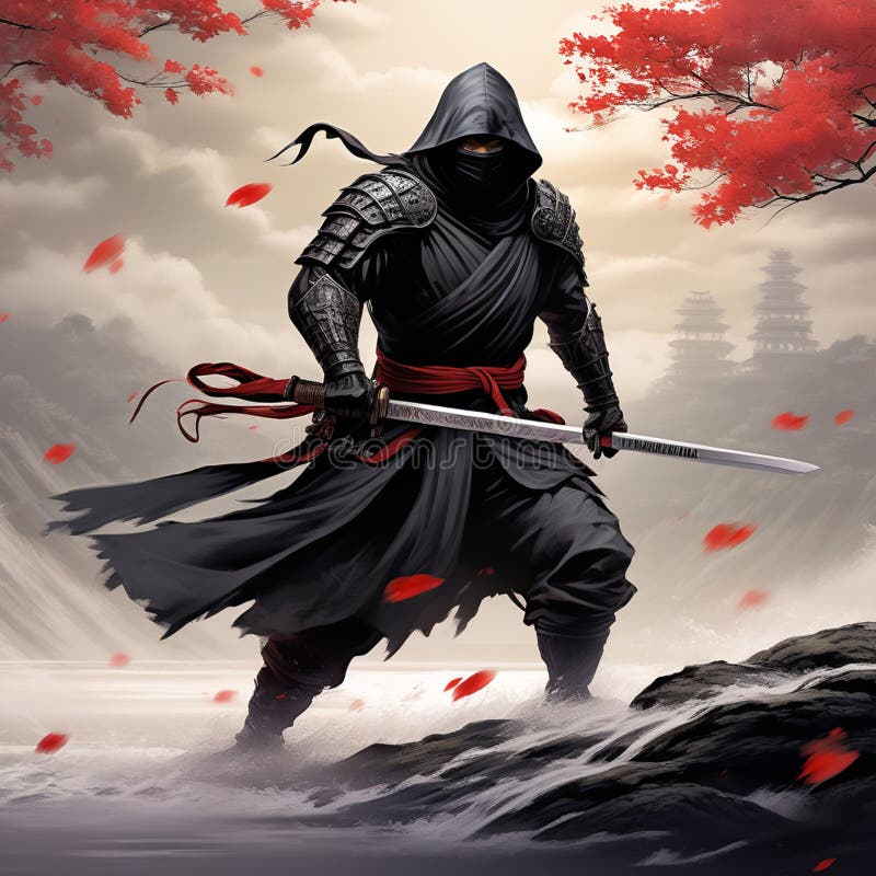 Samurai ninja stock illustration. Illustration of japanese - 309651737