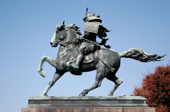 Samurai Riding Horse stock image. Image of park, brave - 4869999