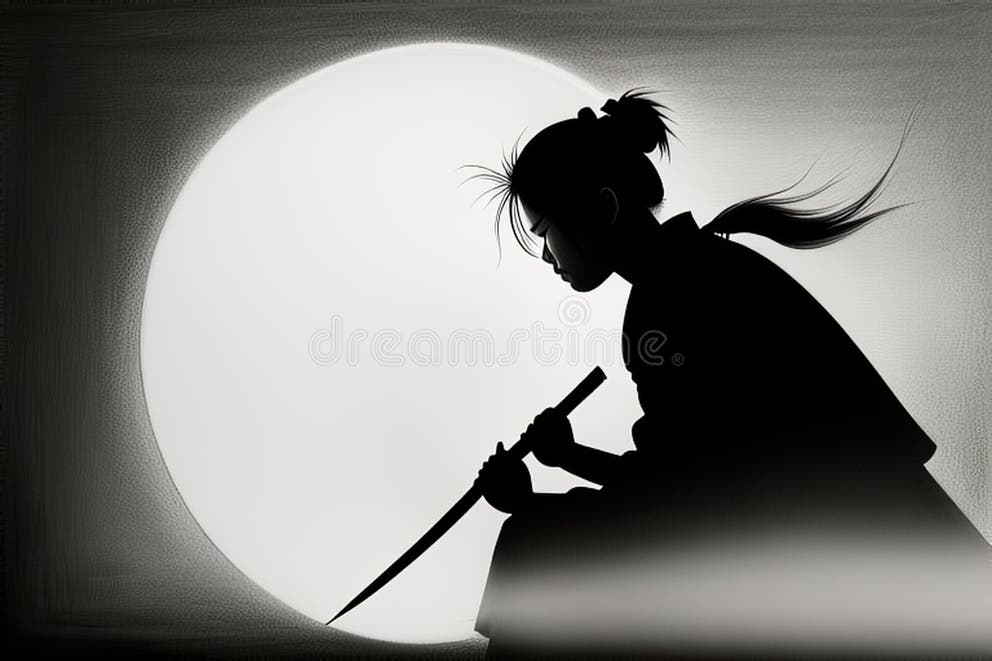 Samurai Sitting on the Floor at 30-7-2024 Stock Illustration ...