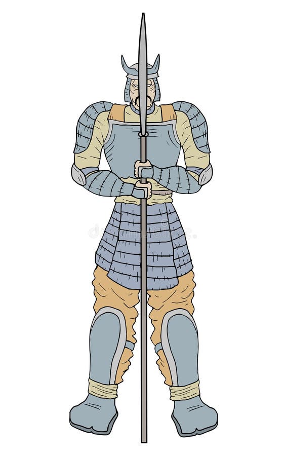 Stone samurai stock vector. Illustration of mourner, fashioned - 45799156