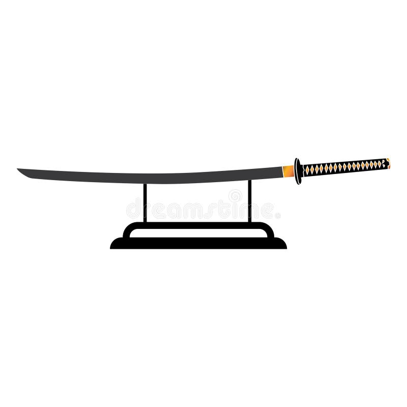 Samurai sword icon stock vector. Illustration of japanese - 285431293