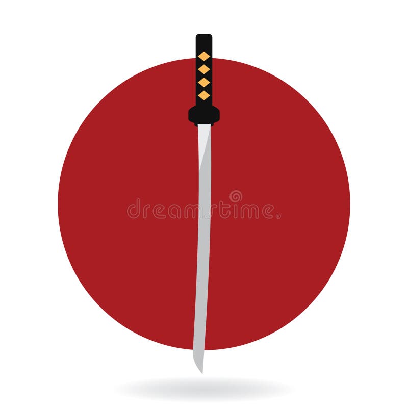 Samurai Sword. Vector Illustration Decorative Design Stock Vector ...