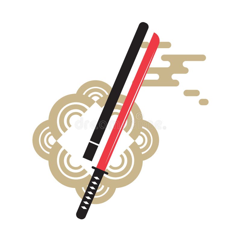 Samurai Sword. Vector Illustration Decorative Design Stock Vector ...