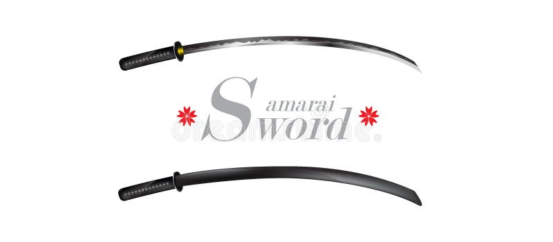 Samurai Sword Warrior Design Japanese Culture Concept On White ...