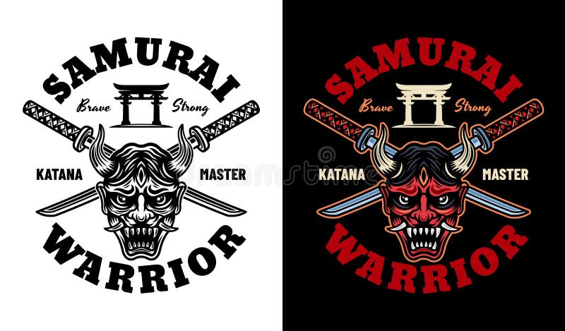 Katana Emblem Dark Background Stock Illustrations – 81 Katana Emblem ...