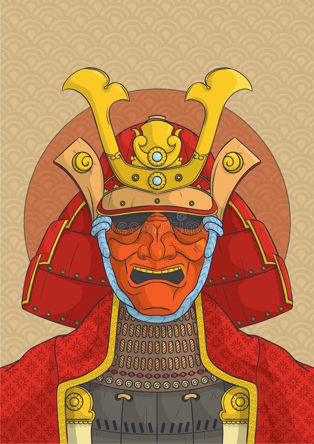 Samurai Faces Stock Illustrations – 19 Samurai Faces Stock ...