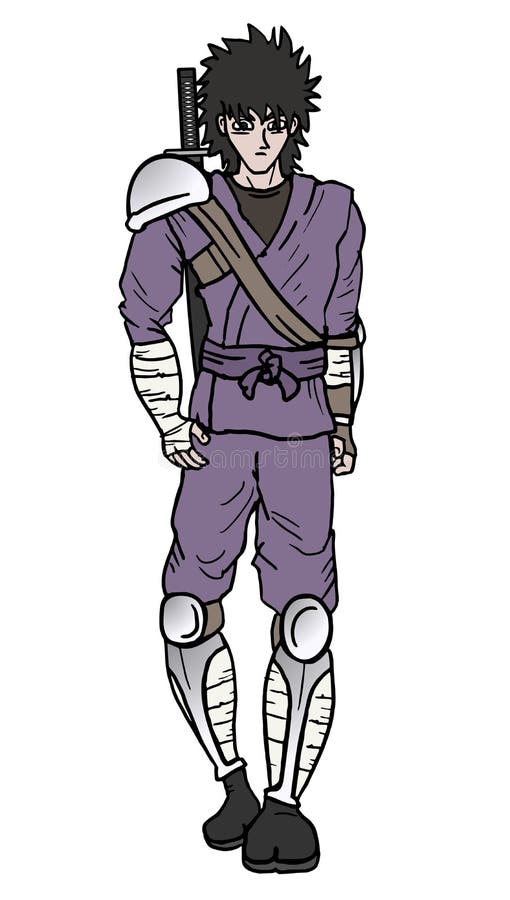 Samurai Walking Illustration Stock Illustration - Illustration of ...