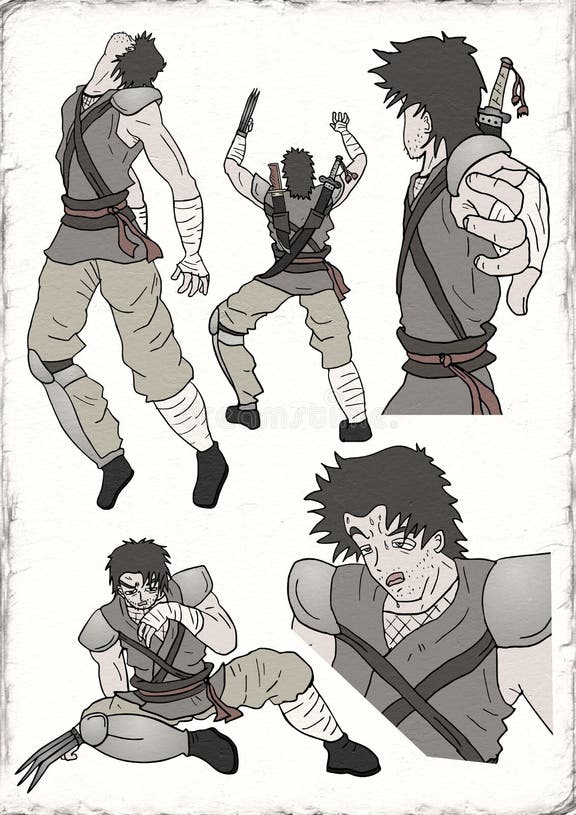 Samurai Warrior Illustration Stock Illustration - Illustration of sword ...