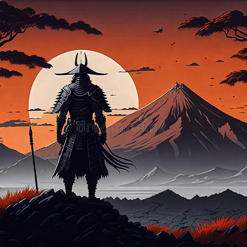 Samurai Warrior ,vector Design Illustration Style,AI Generated Stock ...