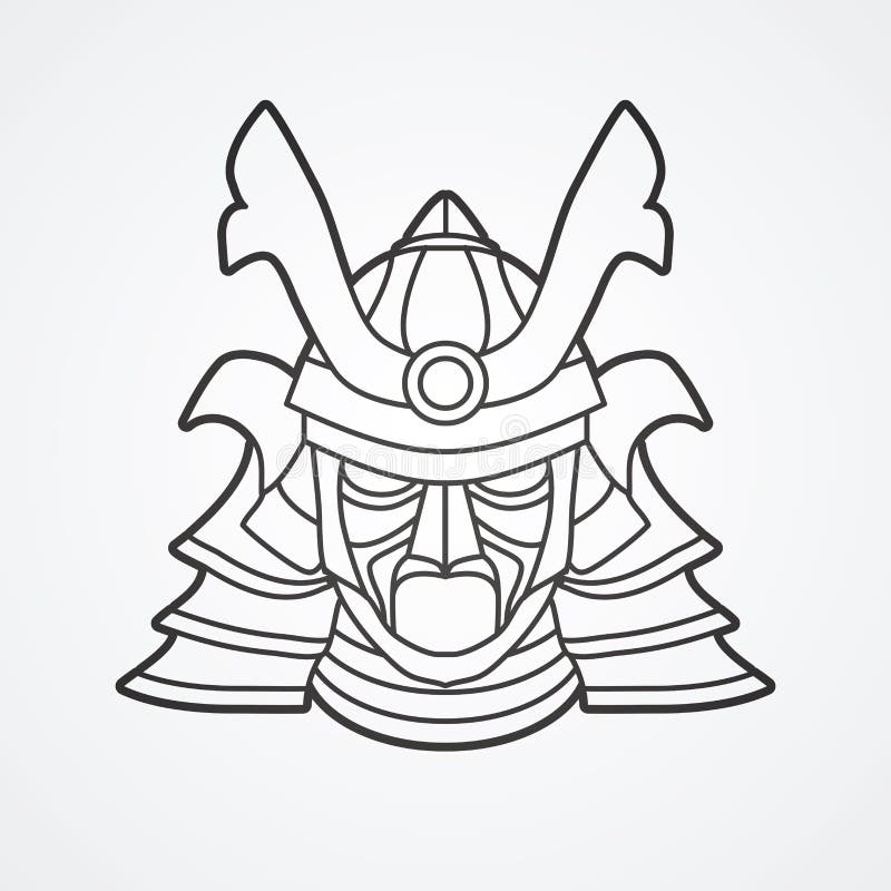 Samurai Coloring Mask Japanese Pages Warrior Printable Helmet Tattoo ...