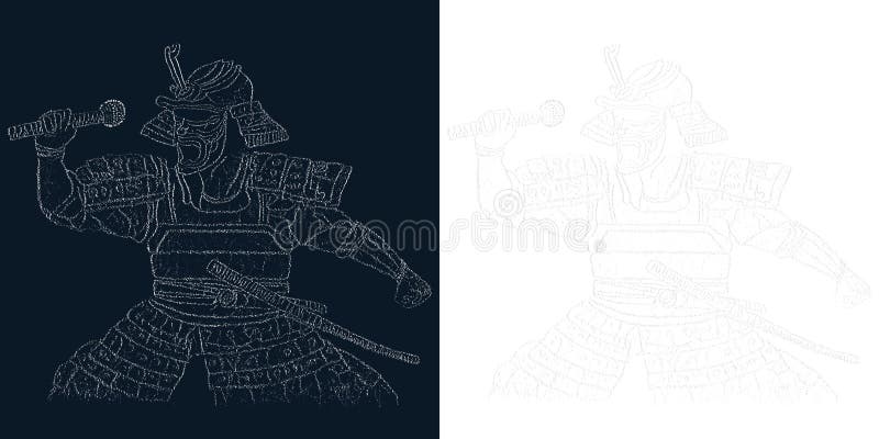 Samurai Warrior Singing with Microphone, Particles Effect on ...