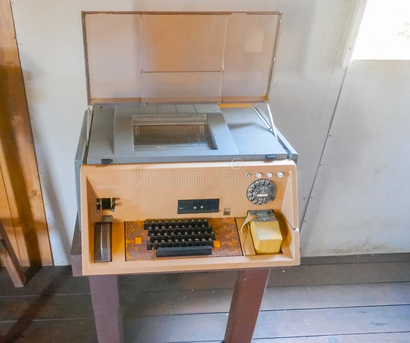 San Andres, Colombia. 28 of December 2019, Old Fax Machine Stock Image ...