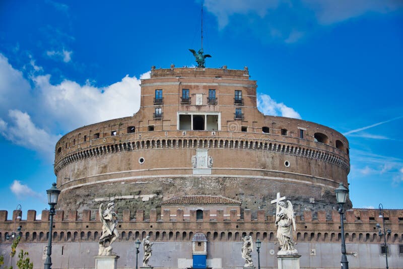 San Angel Castle in Rome stock photo. Image of history - 173594664