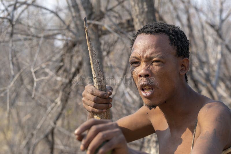 San - Bushmen - a Tribe we Visited in Namibia. Editorial Photography ...