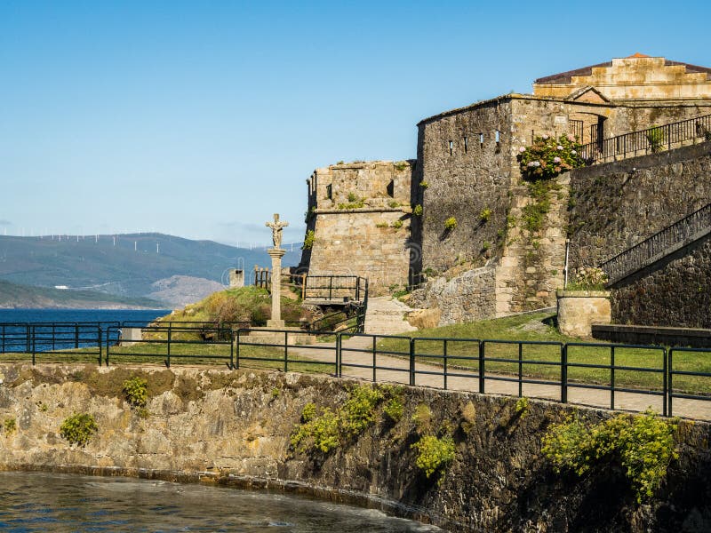 San Carlos Castle in Finisterre Stock Image - Image of famous, beach ...
