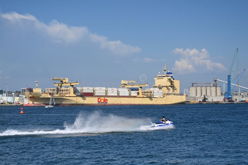 San Diego, CA, USA - July 31, 2023: the DOLE Container Ship in San ...