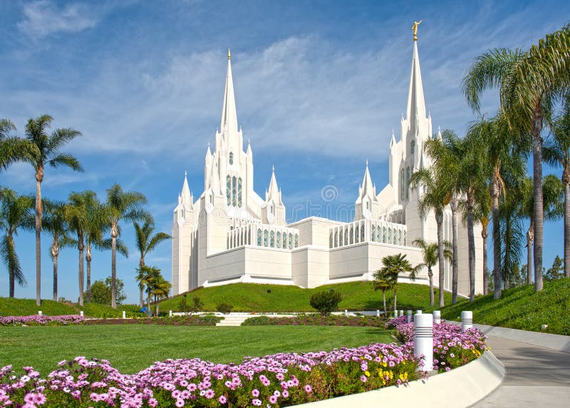 The San Diego California Mormon Temple in La Jolla, California Stock ...