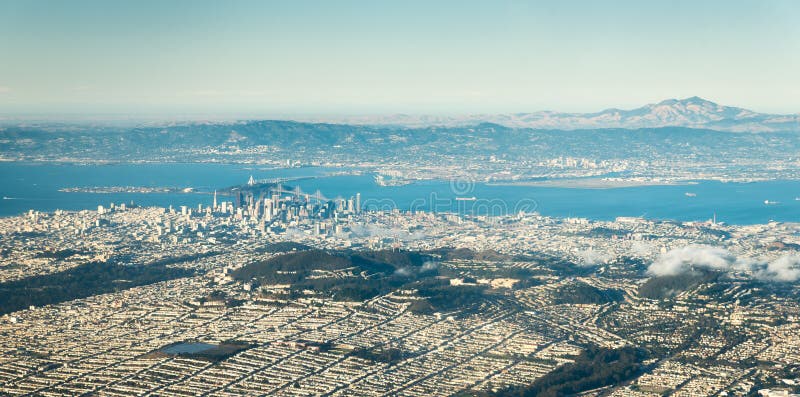 San Francisco from the Above Stock Image - Image of civil, horizon ...