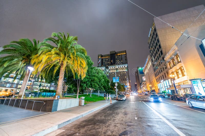 SAN FRANCISCO - AUGUST 7, 2017: Union Square Buildings in Downtown San ...