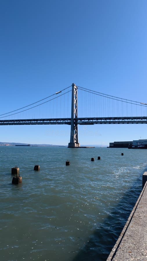 San Francisco Bay Area Pier and Bay Bridge Editorial Image ...
