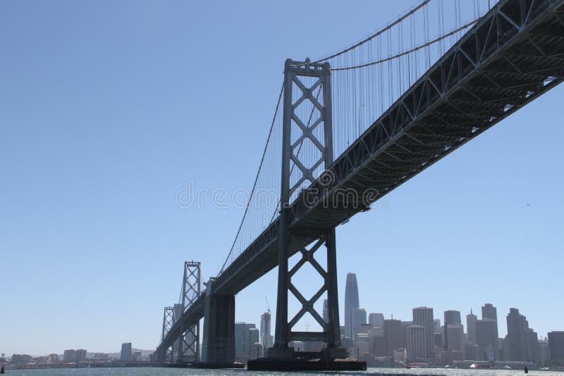 San Francisco, Bay Bridge from the Water Stock Photo - Image of sailing ...