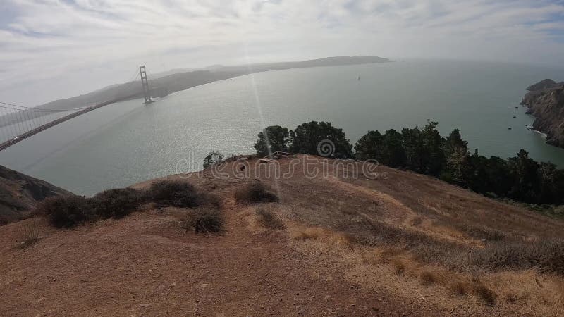 San Francisco Bay with Golden Gate Bridge Stock Video - Video of ...