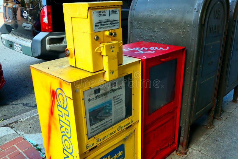 San Francisco, California: San Francisco Chronicle Newspaper Vending ...