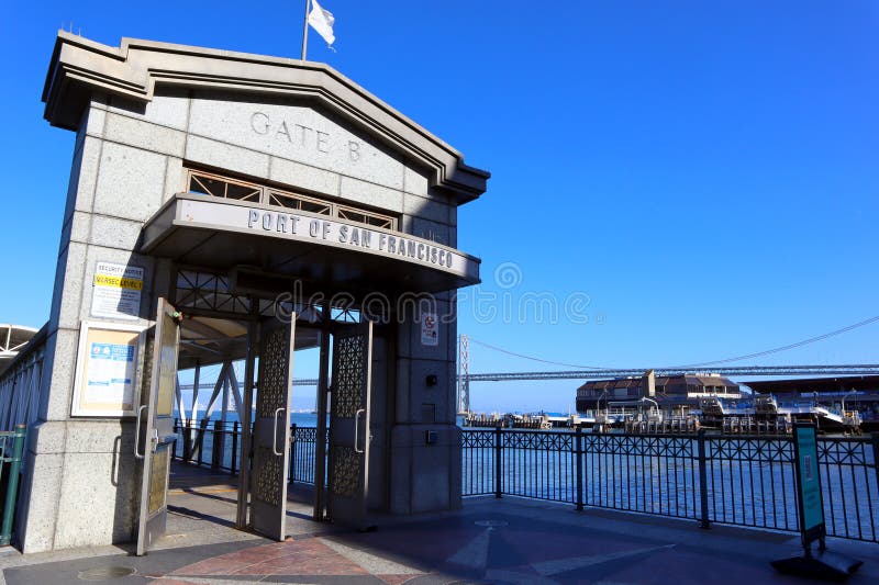 San Francisco, California: Port of San Francisco, Gate B Editorial ...